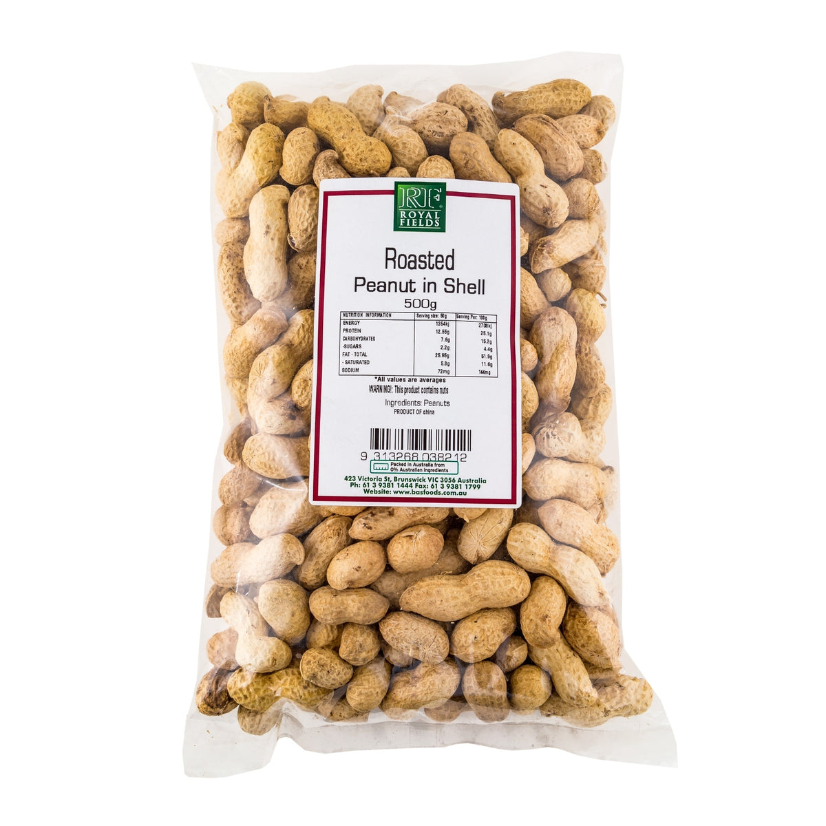 Royal Fields Peanuts Roasted in Shell 500g — Basfoods