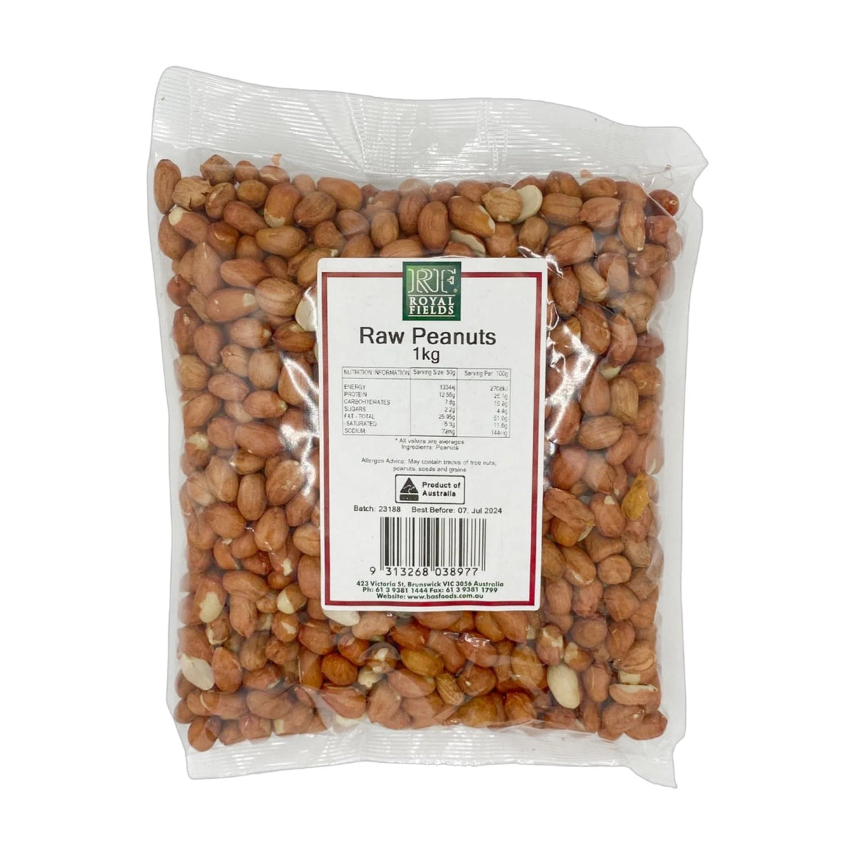 Royal Fields Peanuts Raw Aust. 1kg — Basfoods