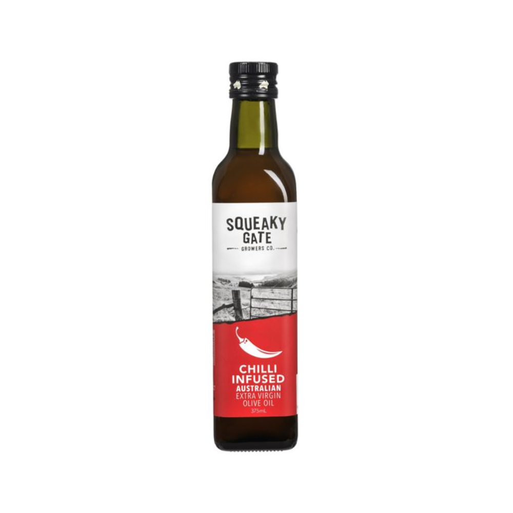 Squeaky Gate Extra Virgin Olive Oil 'Chilli Infused' 375mL — Basfoods