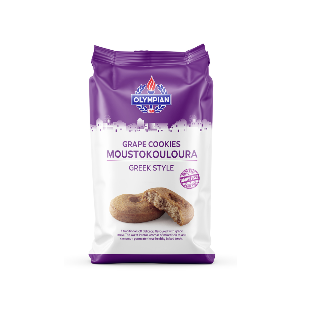 Olympian Grape Cookies Moustokouloura Dairy Free 150g — Basfoods