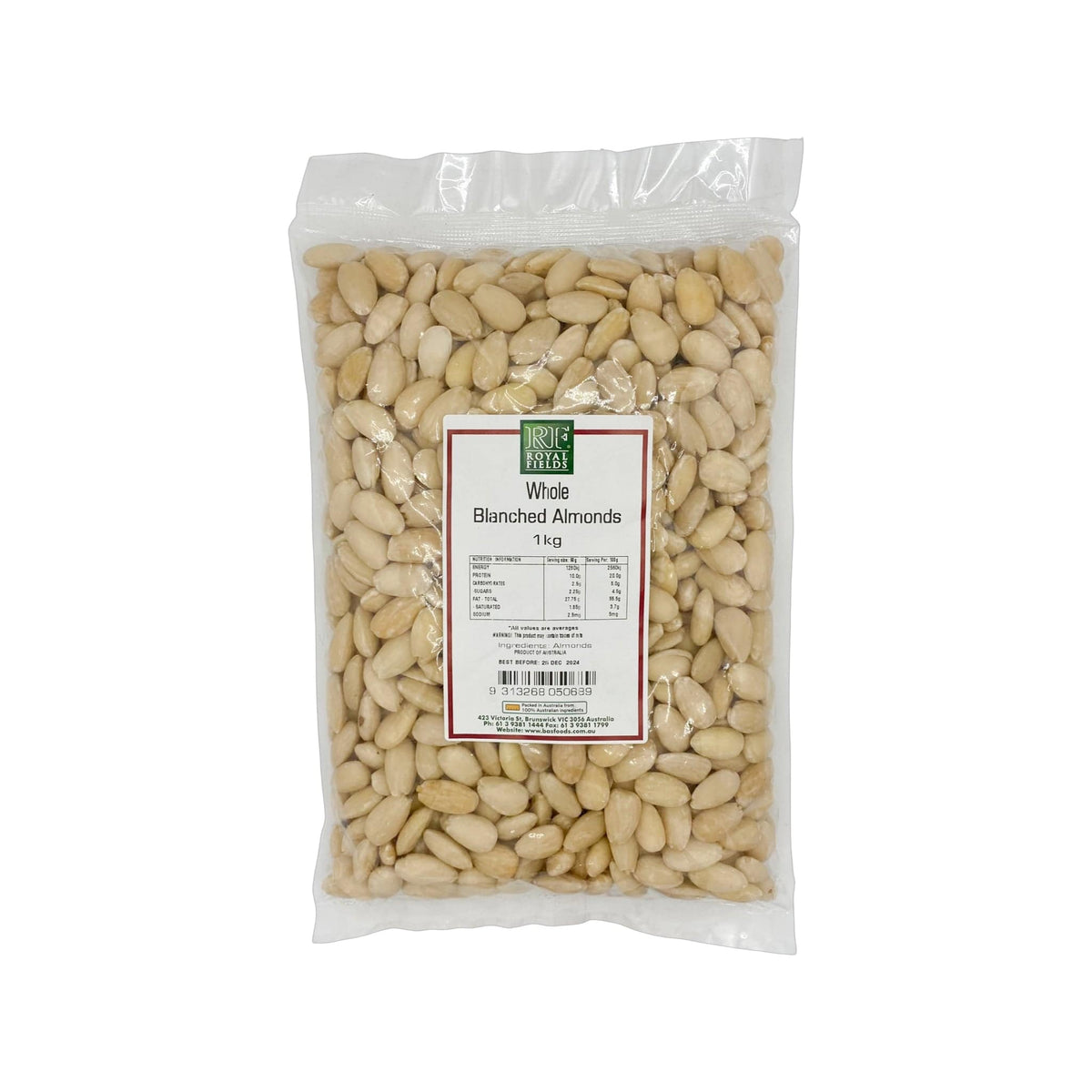 Royal Fields Almonds Whole Blanched — Basfoods