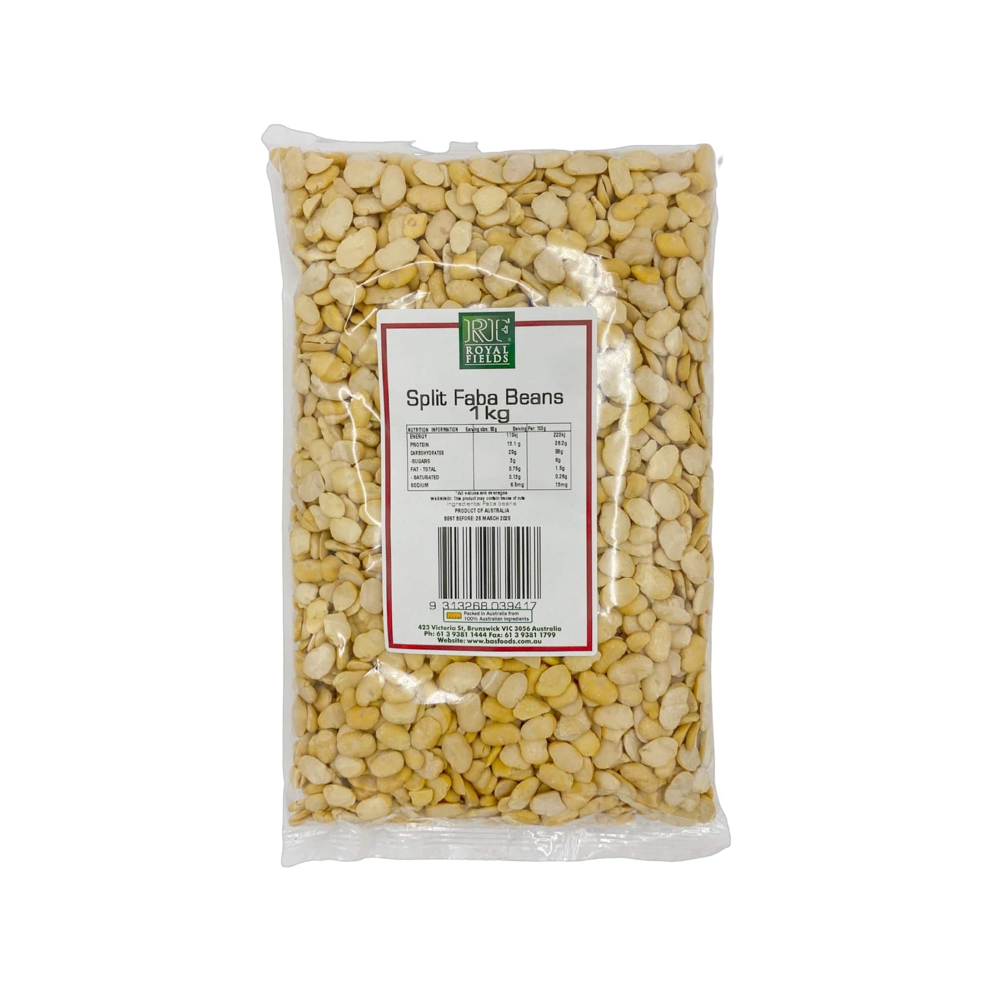 Royal Fields Faba Beans Split 1kg — Basfoods