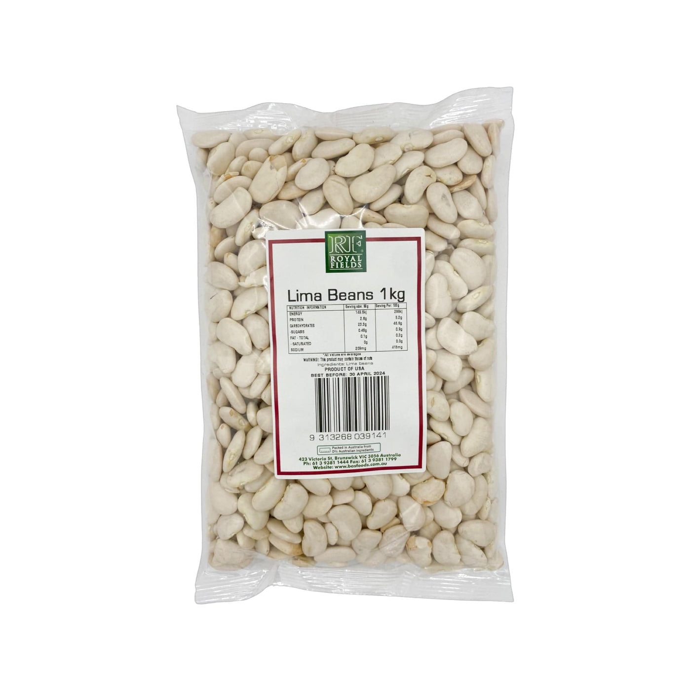 Royal Fields Lima Beans 1kg — Basfoods