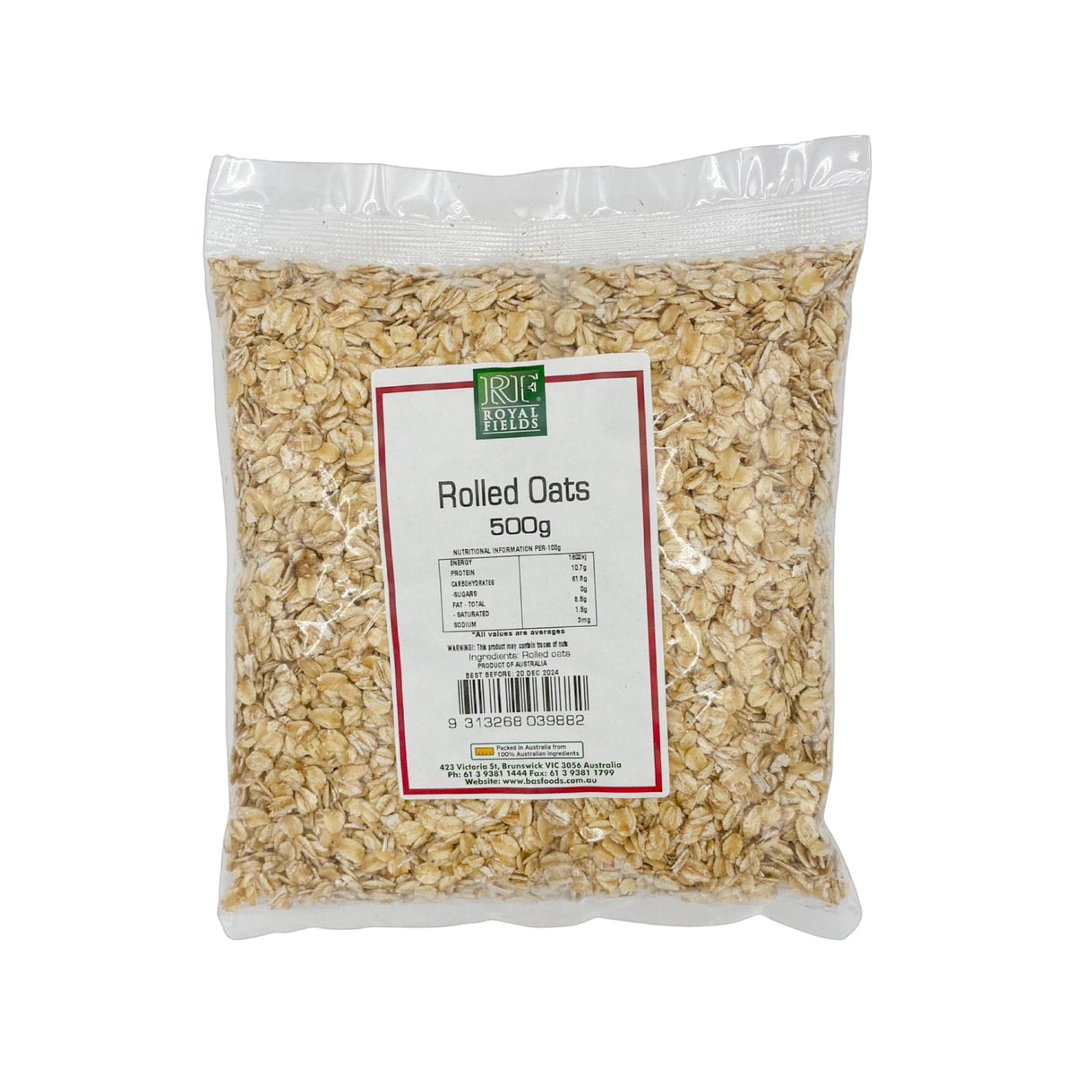 Royal Fields Rolled Oats 500g — Basfoods