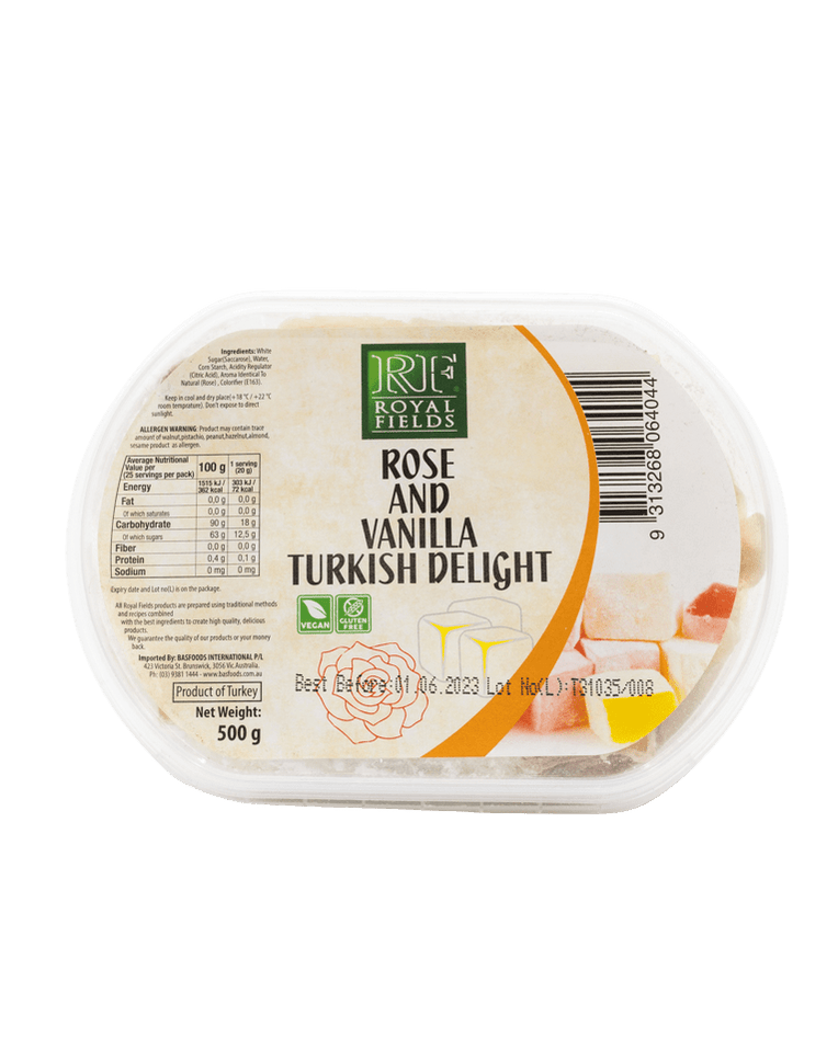 Royal Fields Turkish Delight Rose/vanilla 500g — Basfoods