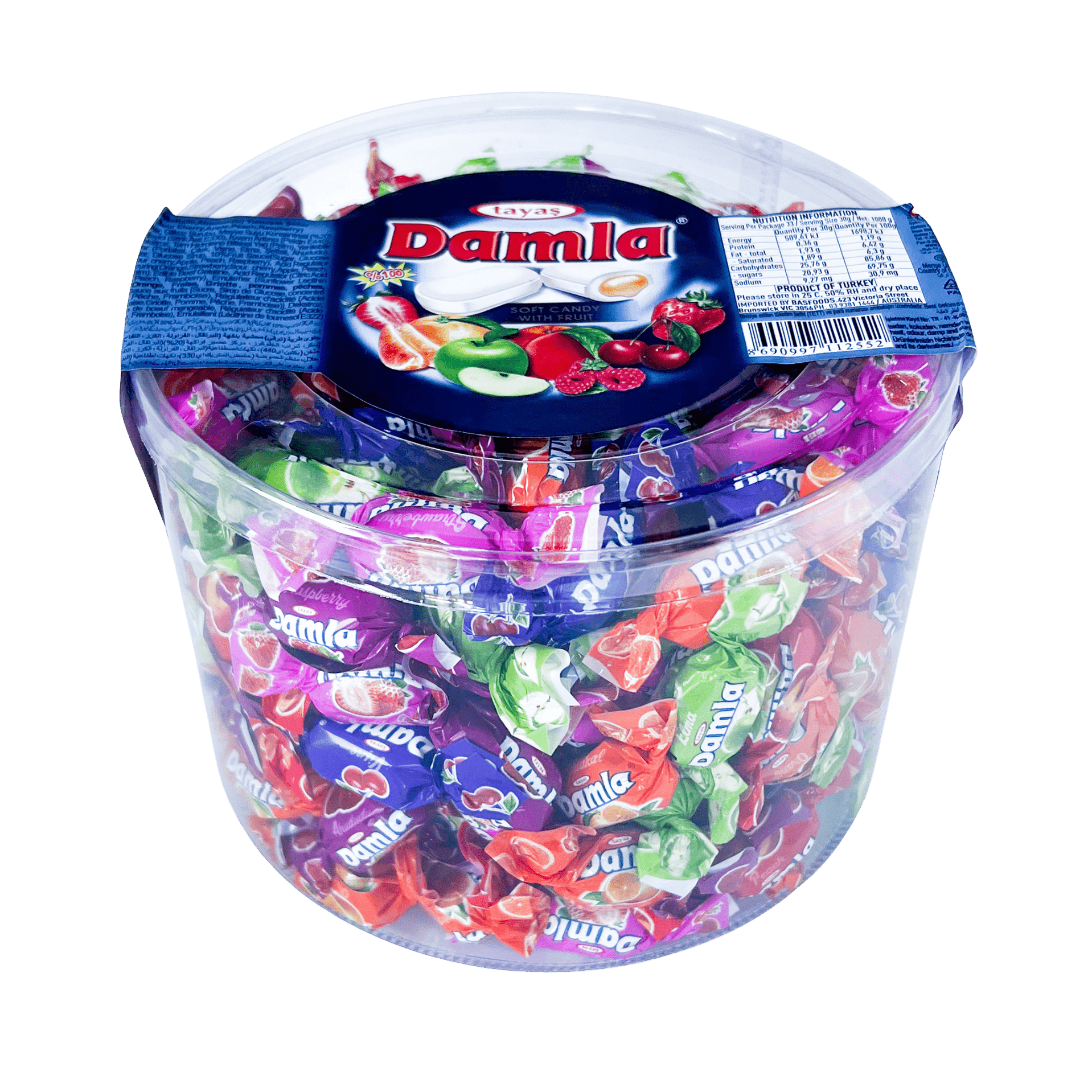 Tayas Damla Assorted Soft Fruit Candy 1kg x 8 ( BOX ) — Basfoods